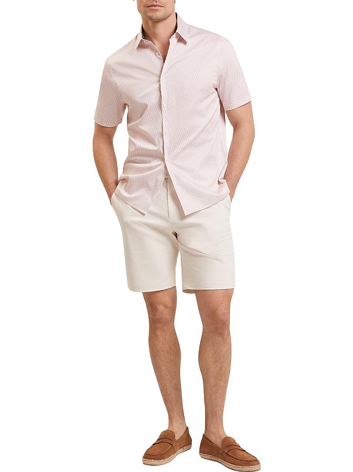 TED BAKER LONDON cambay geometric leaf print short sleeve shirt